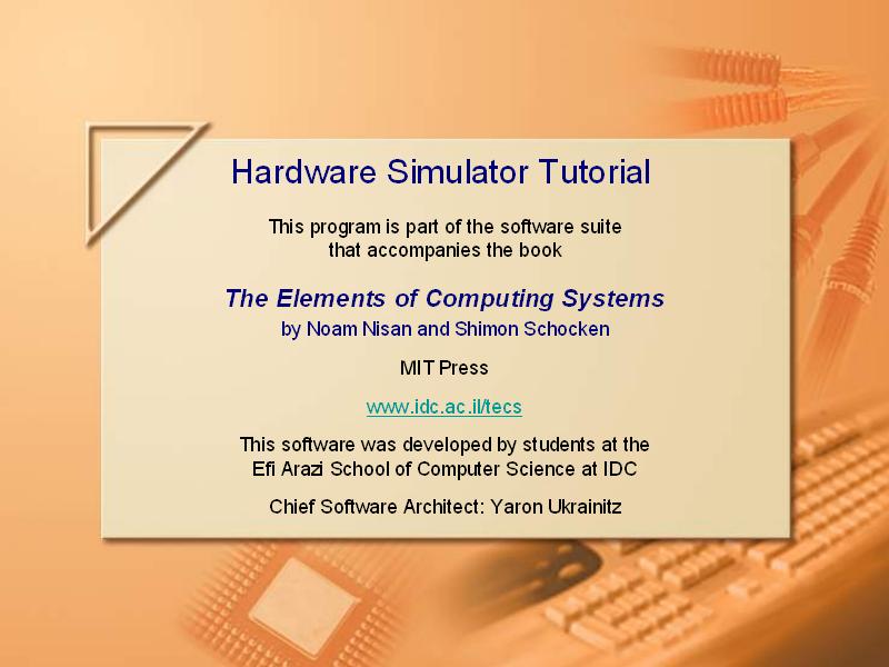 Hardware Simulator Tutorial